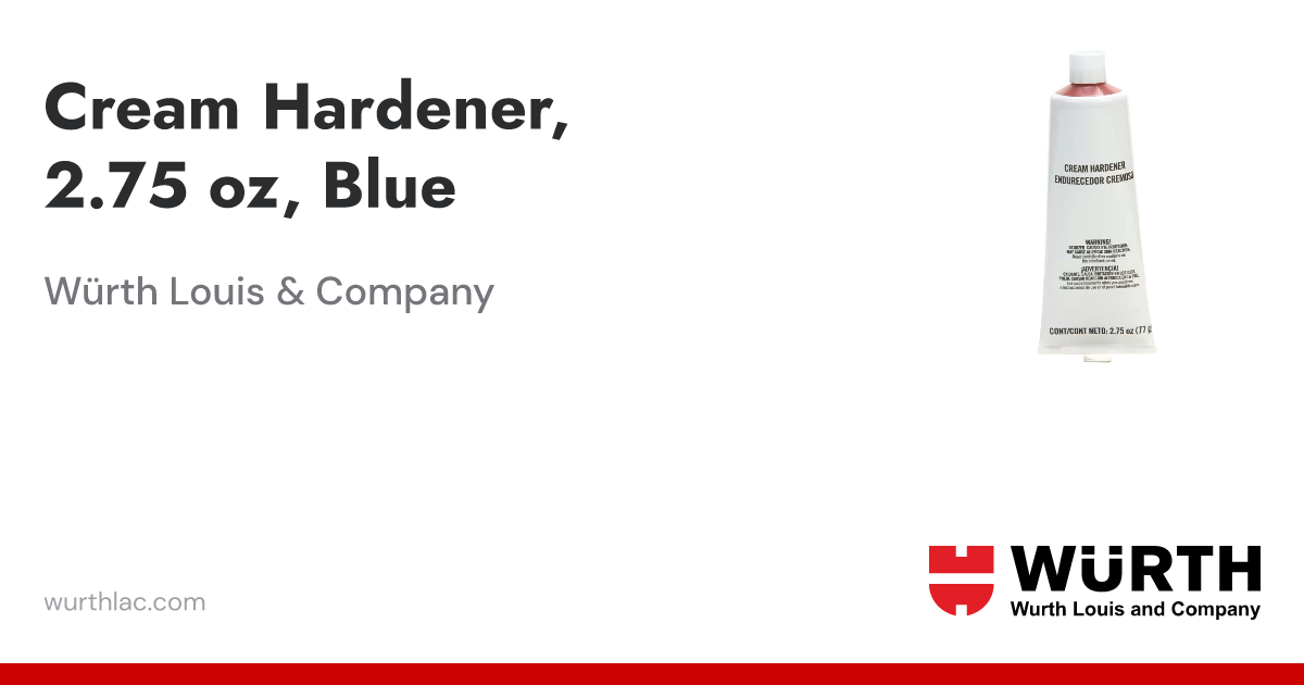 Cream Hardener, 2.75 oz, Blue | Würth Louis & Company
