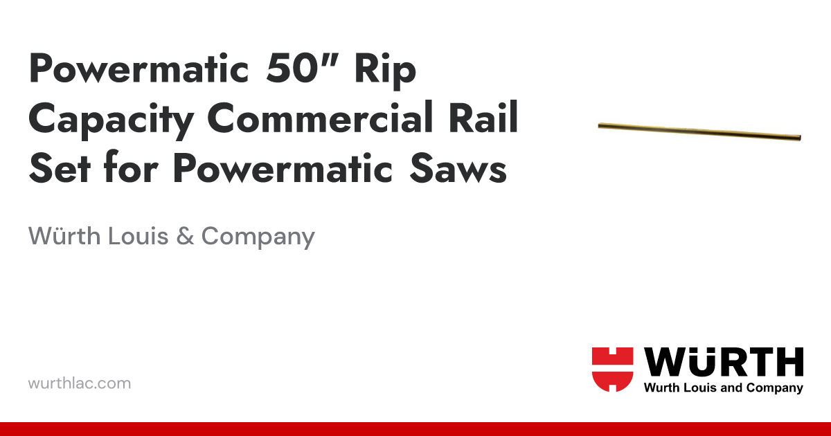 Powermatic 50" Rip Capacity Commercial Rail Set for Powermatic Saws ...