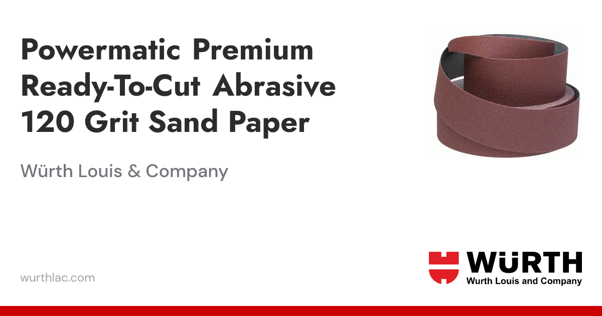 Powermatic Premium Ready-To-Cut Abrasive 120 Grit Sand Paper | Würth ...