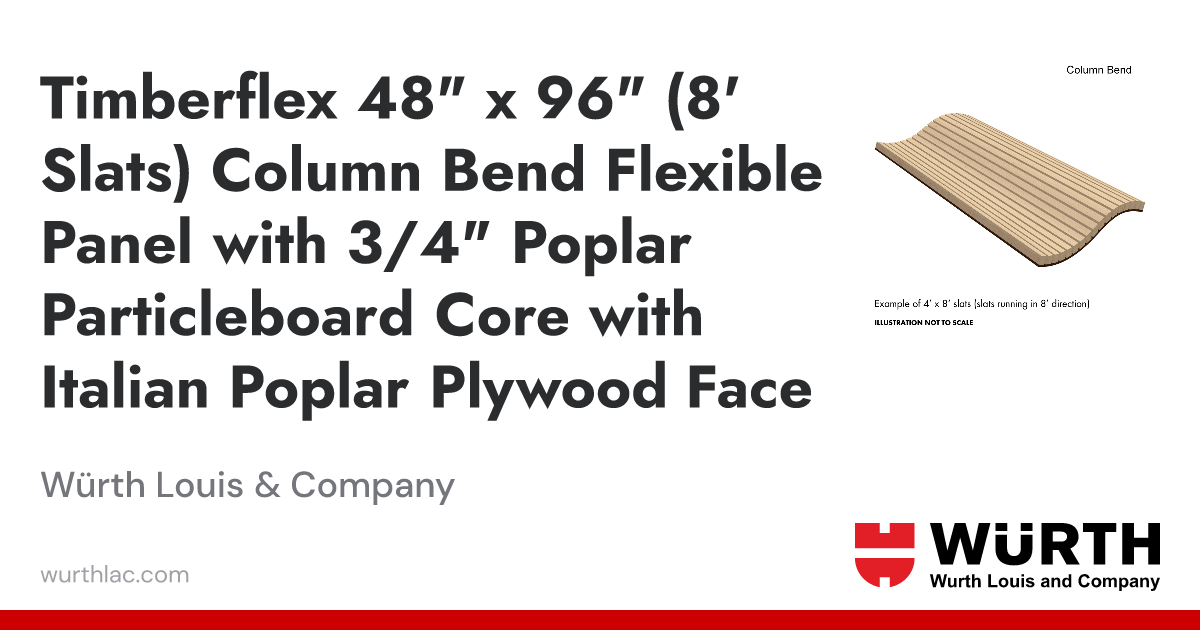 Timberflex 48" x 96" (8' Slats) Column Bend Flexible Panel with 3/4 ...