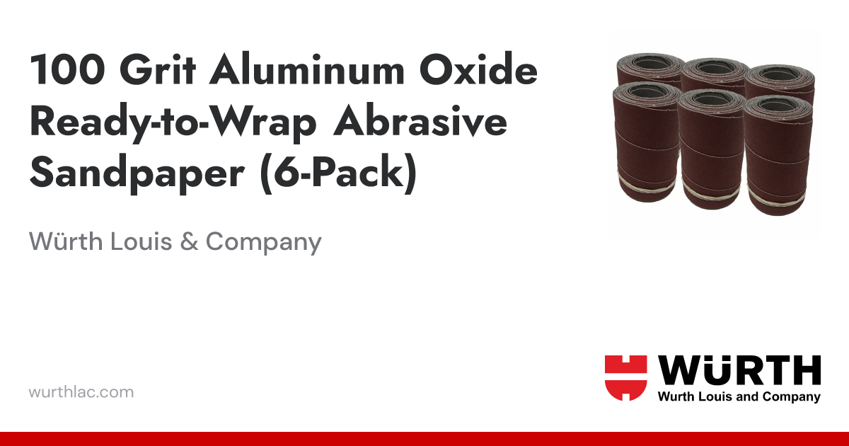 100 Grit Aluminum Oxide Ready-to-Wrap Abrasive Sandpaper (6-Pack ...