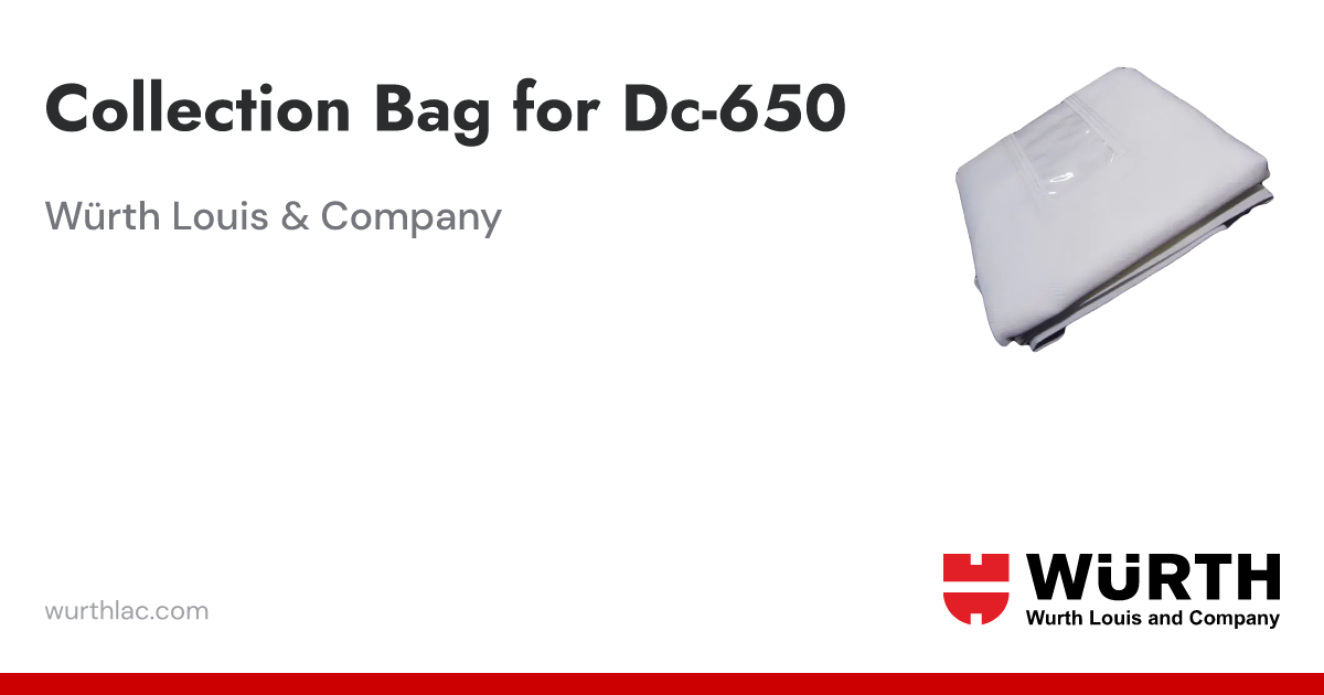 Collection Bag for Dc-650 | Würth Louis & Company