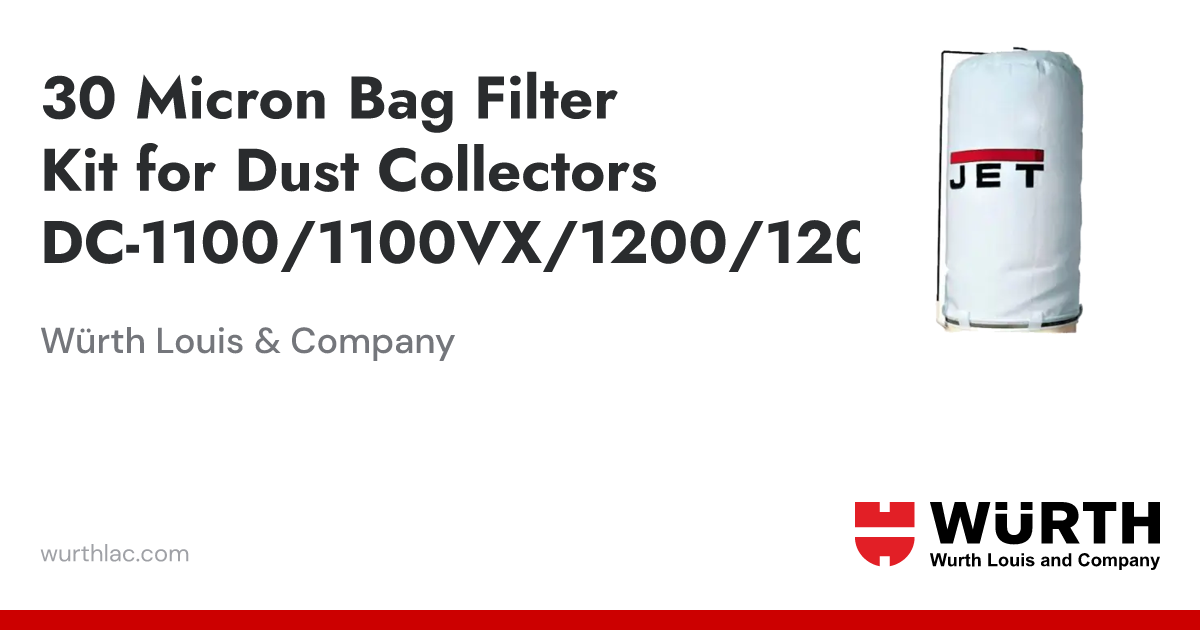 30 Micron Bag Filter Kit for Dust Collectors DC-1100/1100VX/1200/1200VX ...
