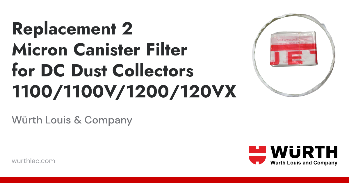 Replacement 2 Micron Canister Filter for DC Dust Collectors 1100/1100V ...