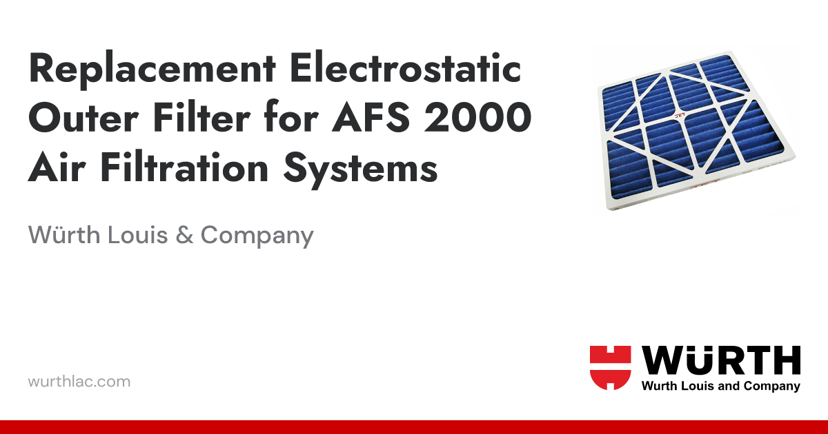 Replacement Electrostatic Outer Filter for AFS 2000 Air Filtration ...