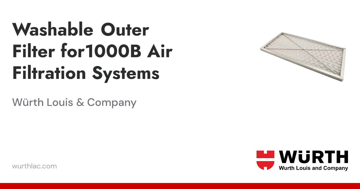 Washable Outer Filter for1000B Air Filtration Systems | Würth Louis ...