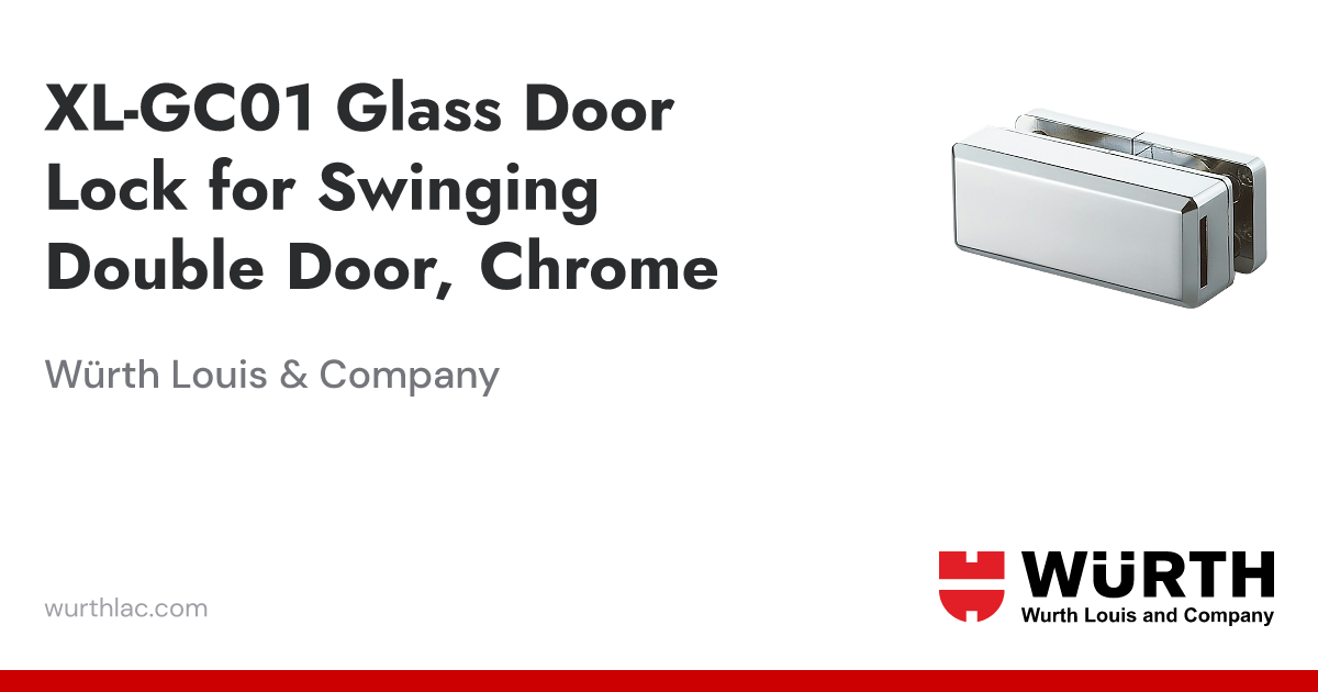 XL-GC01 Glass Door Lock for Swinging Double Door, Chrome | Würth Louis ...