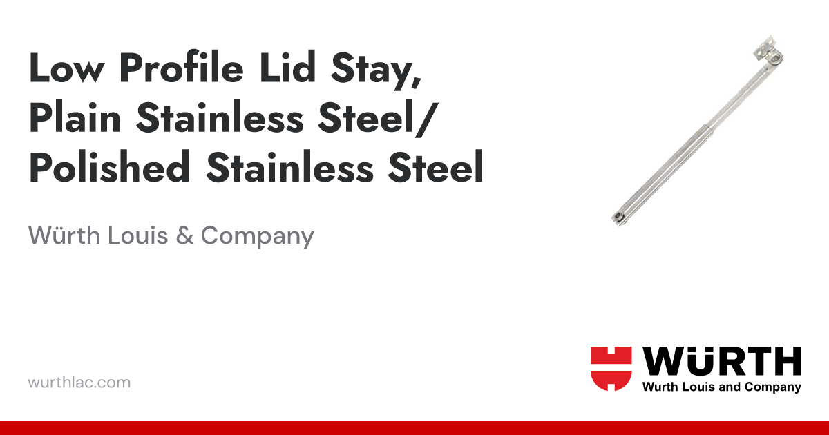 Low Profile Lid Stay, Plain Stainless Steel/Polished Stainless Steel ...