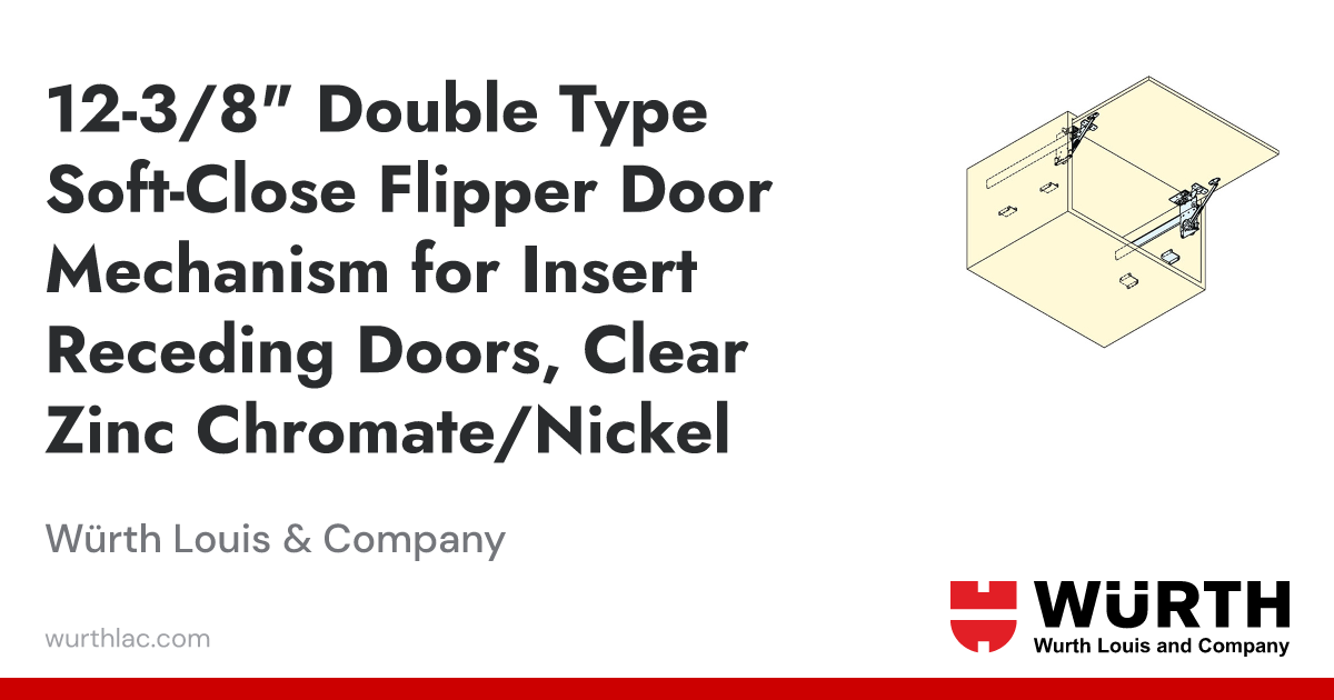 12-3/8" Double Type Soft-Close Flipper Door Mechanism for Insert ...