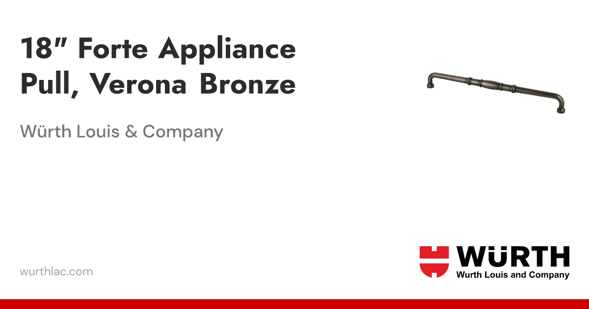 18" Forte Appliance Pull, Verona Bronze | Würth Louis & Company