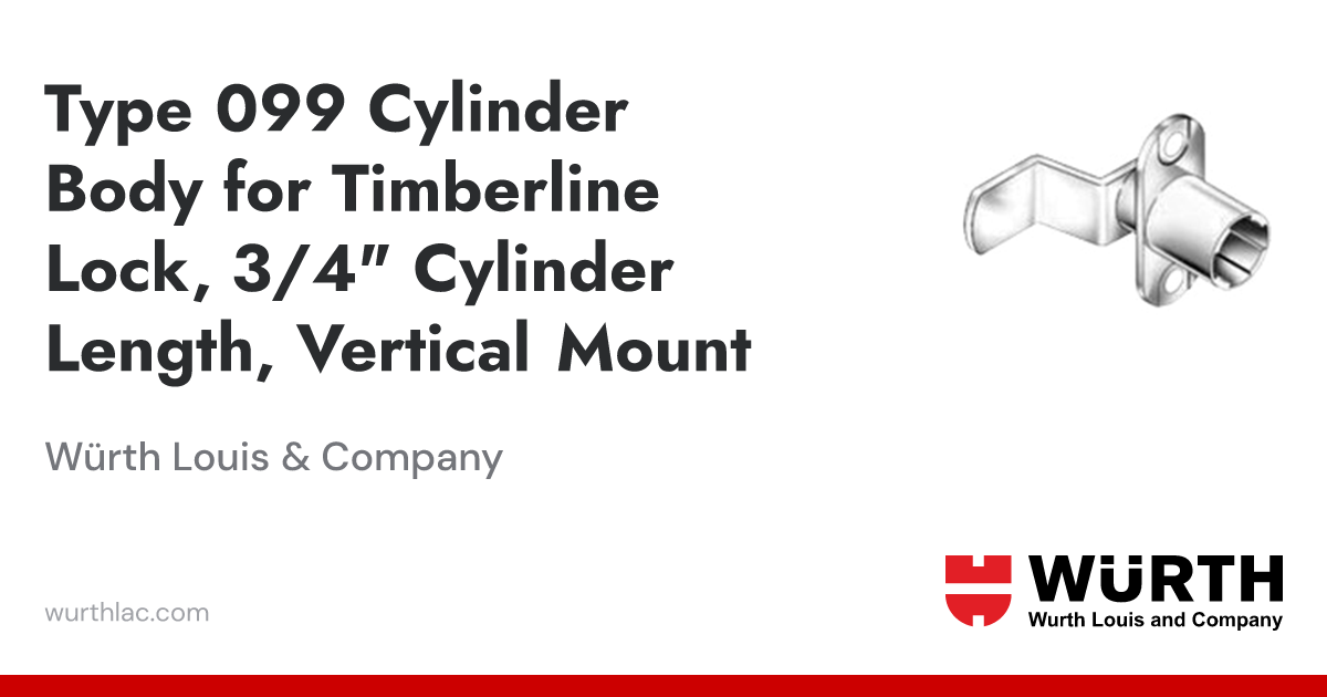 Type 099 Cylinder Body for Timberline Lock, 3/4" Cylinder Length ...