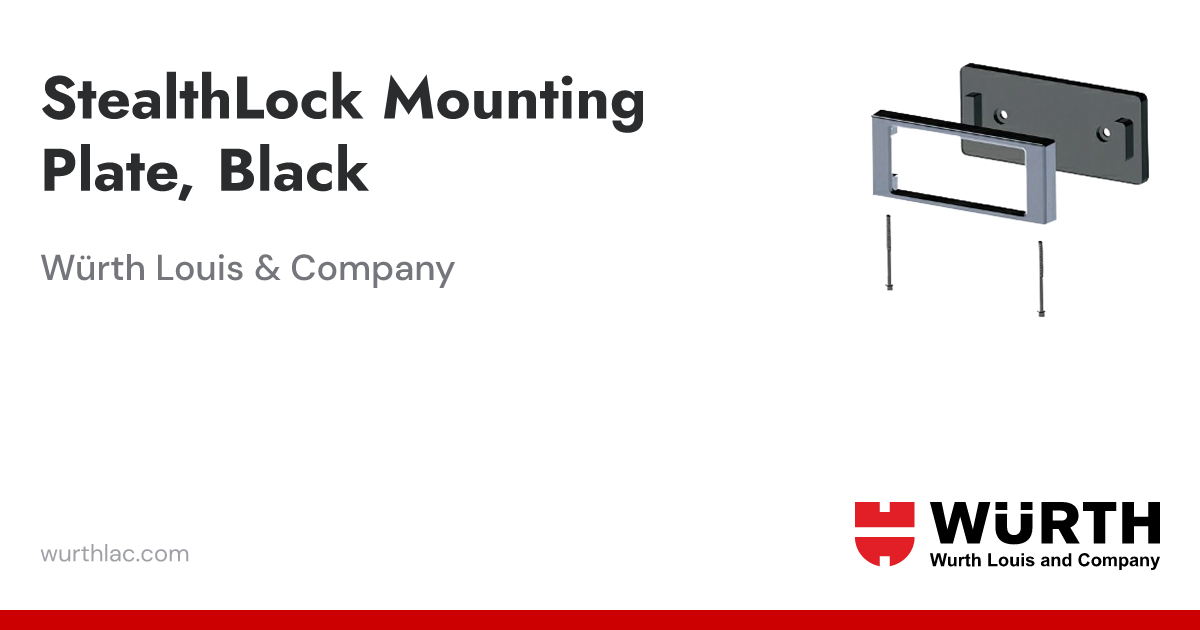 StealthLock Mounting Plate, Black | Würth Louis & Company