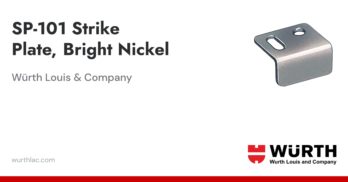 SP-101 Strike Plate, Bright Nickel | Würth Louis & Company