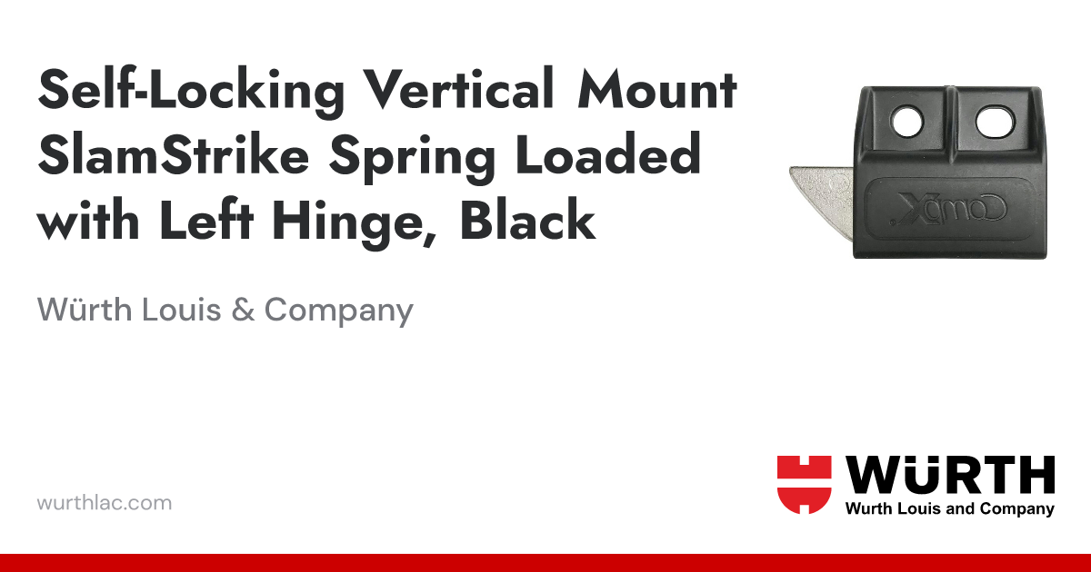 Self-Locking Vertical Mount SlamStrike Spring Loaded with Left Hinge ...