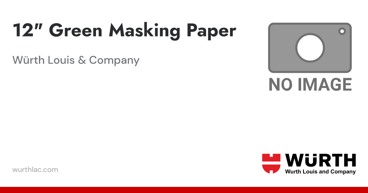 12" Green Masking Paper | Würth Louis & Company