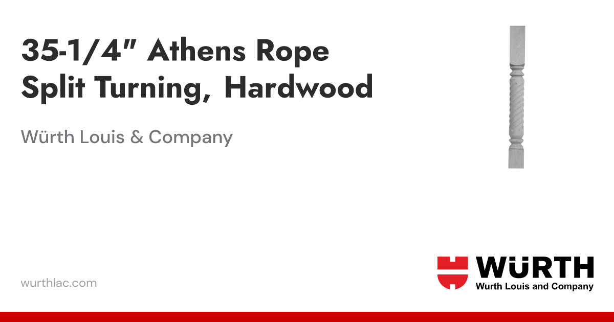 35-1/4" Athens Rope Split Turning, Hardwood | Würth Louis & Company