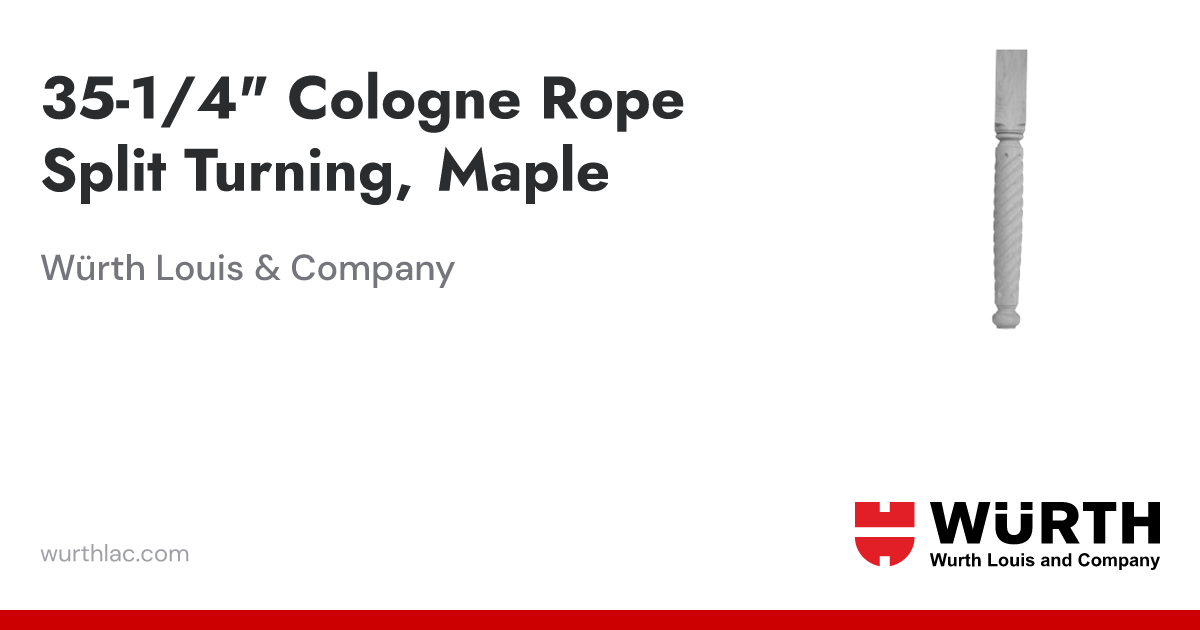 35-1/4" Cologne Rope Split Turning, Maple | Würth Louis & Company