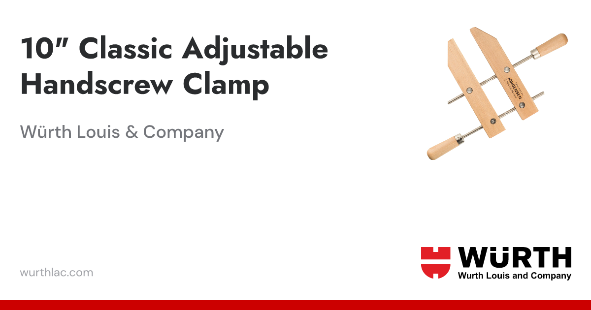 10" Classic Adjustable Handscrew Clamp | Würth Louis & Company