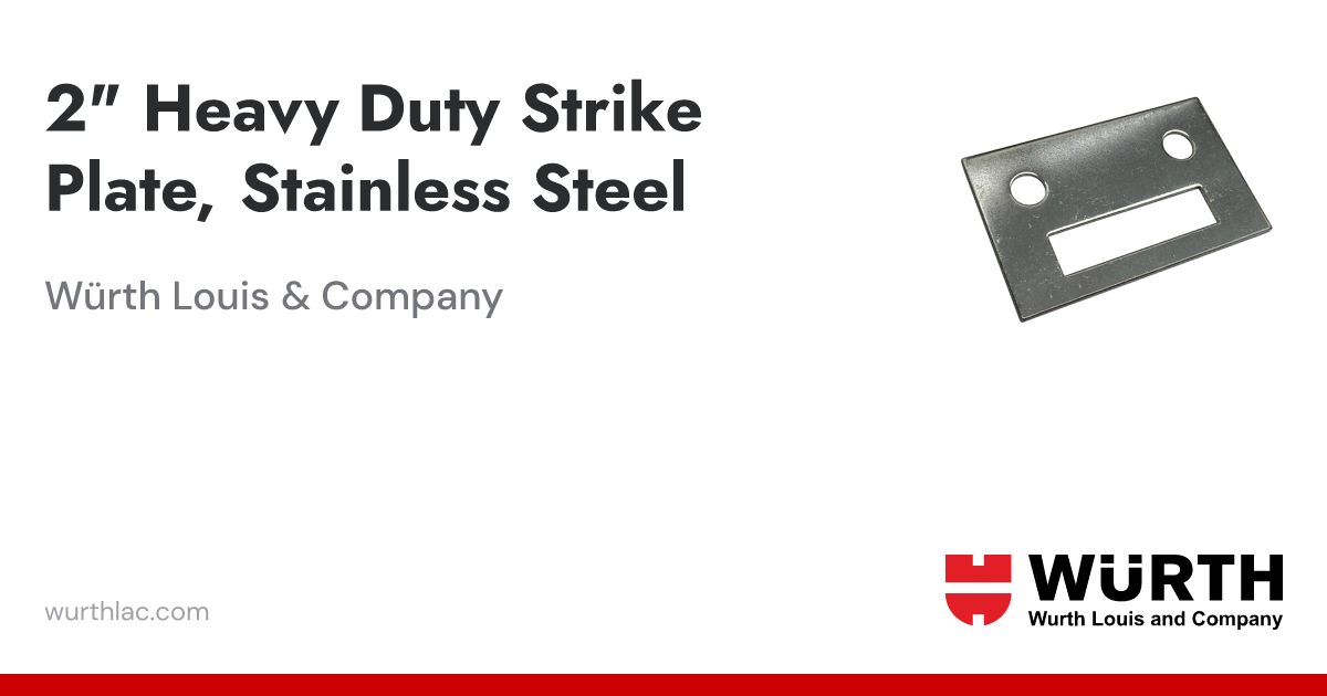 2" Heavy Duty Strike Plate, Stainless Steel | Würth Louis & Company