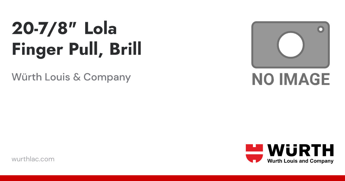 20-7/8" Lola Finger Pull, Brill | Würth Louis & Company