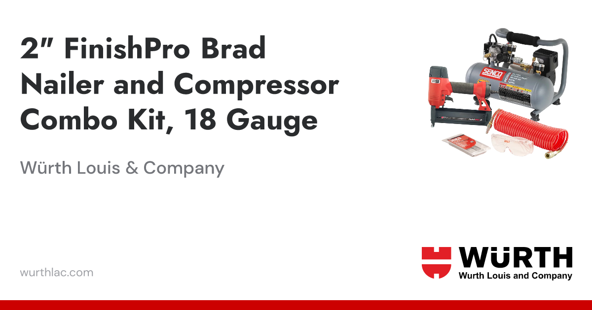2" FinishPro Brad Nailer and Compressor Combo Kit, 18 Gauge | Würth ...