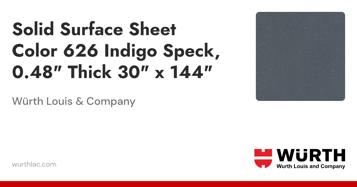Solid Surface Sheet Color 626 Indigo Speck, 0.48" Thick 30" x 144 ...