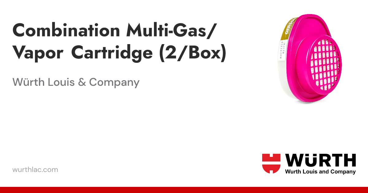 Combination Multi-Gas/Vapor Cartridge (2/Box) | Würth Louis & Company