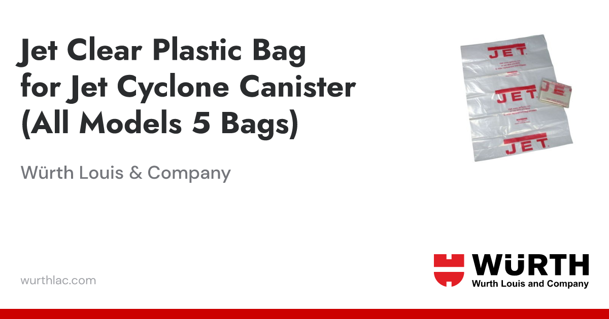 Jet Clear Plastic Bag for Jet Cyclone Canister (All Models 5 Bags ...