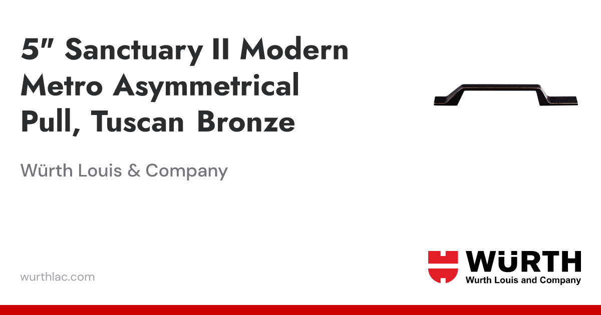 5" Sanctuary II Modern Metro Asymmetrical Pull, Tuscan Bronze | Würth ...
