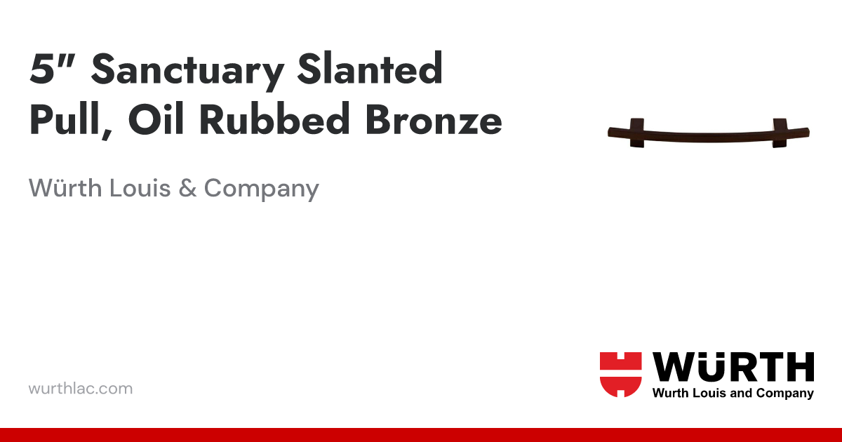 5" Sanctuary Slanted Pull, Oil Rubbed Bronze | Würth Louis & Company