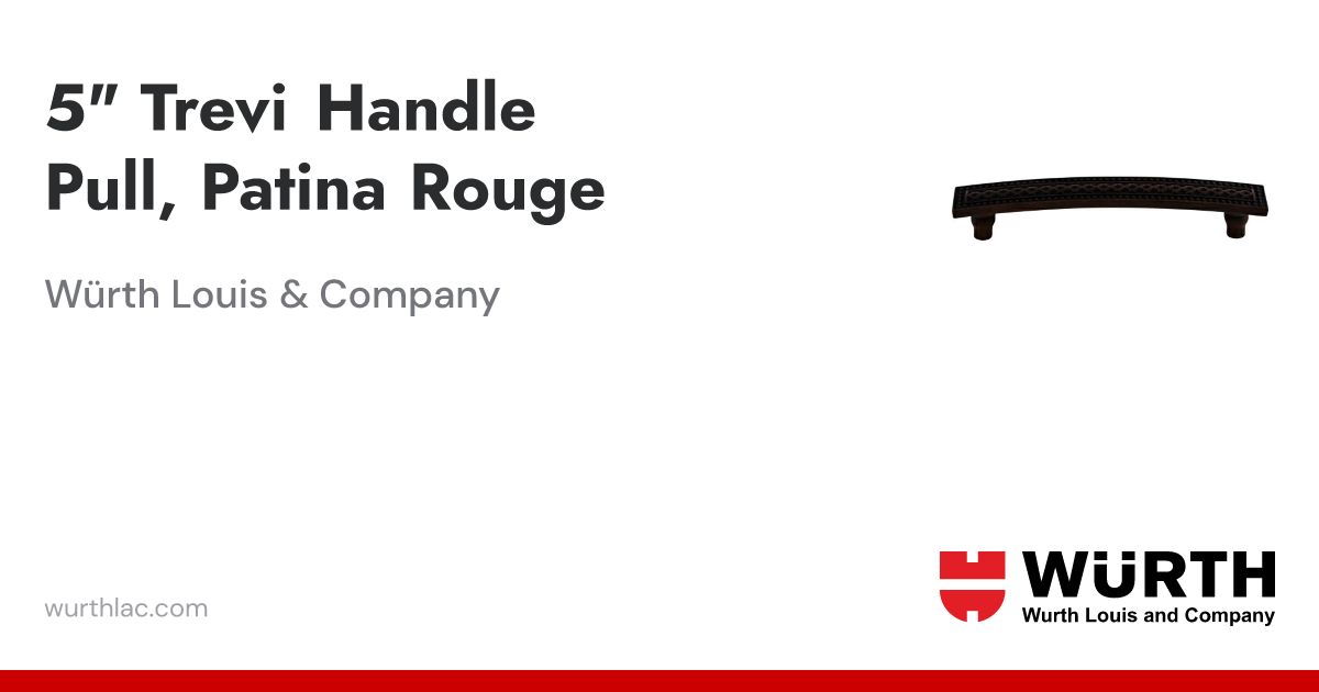 5" Trevi Handle Pull, Patina Rouge | Würth Louis & Company