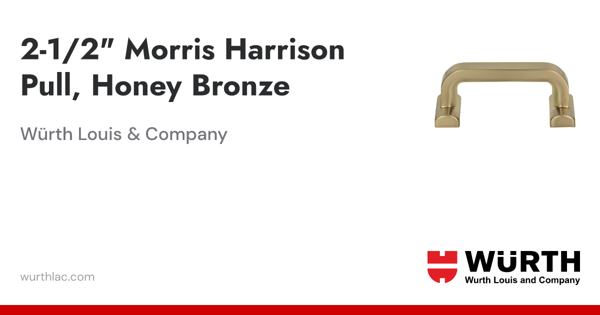 2-1/2" Morris Harrison Pull, Honey Bronze | Würth Louis & Company