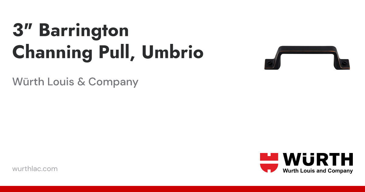3" Barrington Channing Pull, Umbrio | Würth Louis & Company