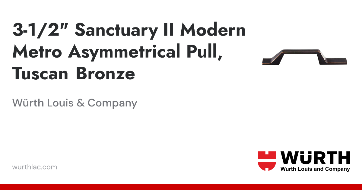 3-1/2" Sanctuary II Modern Metro Asymmetrical Pull, Tuscan Bronze ...