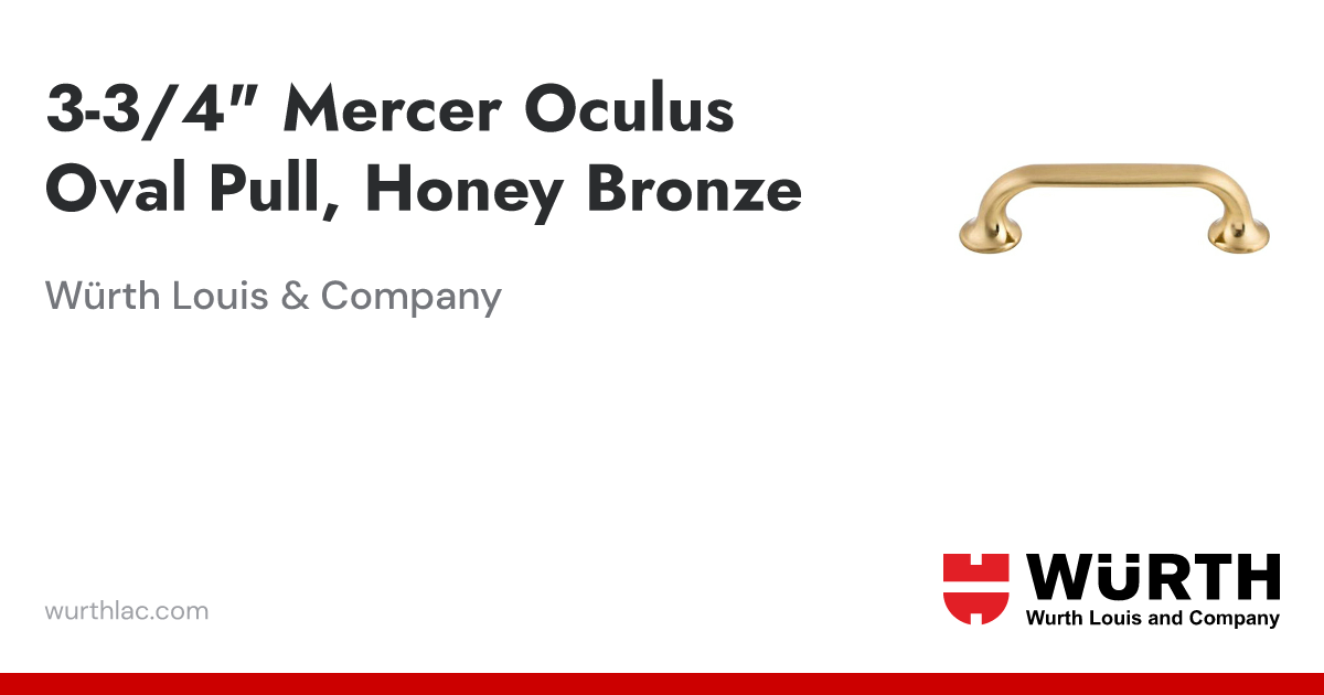 3-3/4" Mercer Oculus Oval Pull, Honey Bronze | Würth Louis & Company