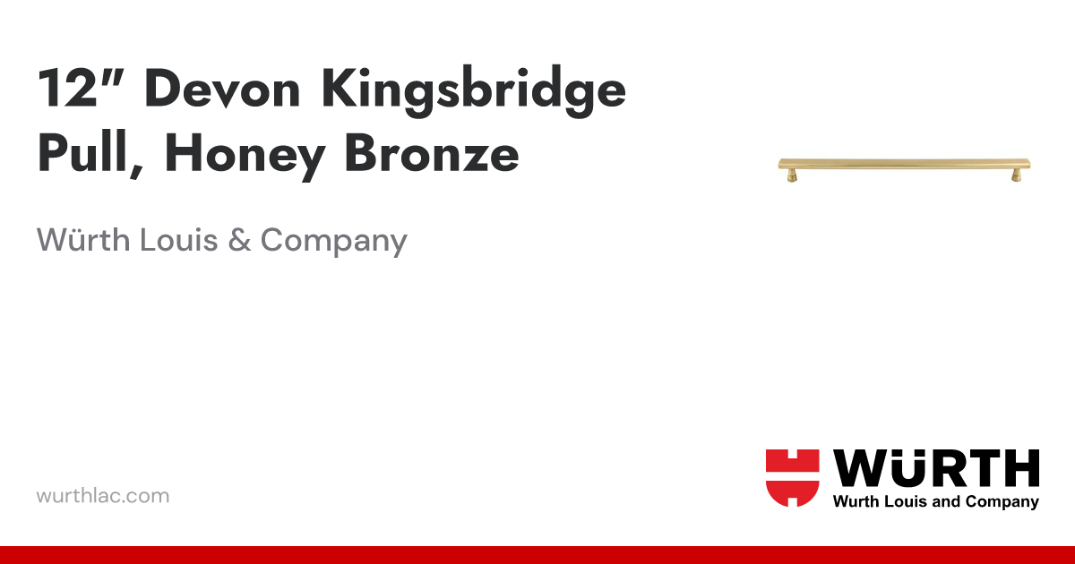12" Devon Kingsbridge Pull, Honey Bronze | Würth Louis & Company