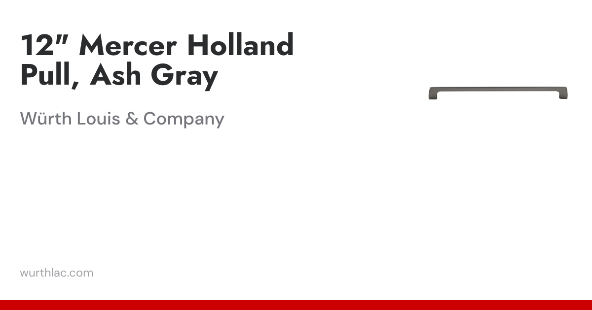 12" Mercer Holland Pull, Ash Gray | Würth Louis & Company