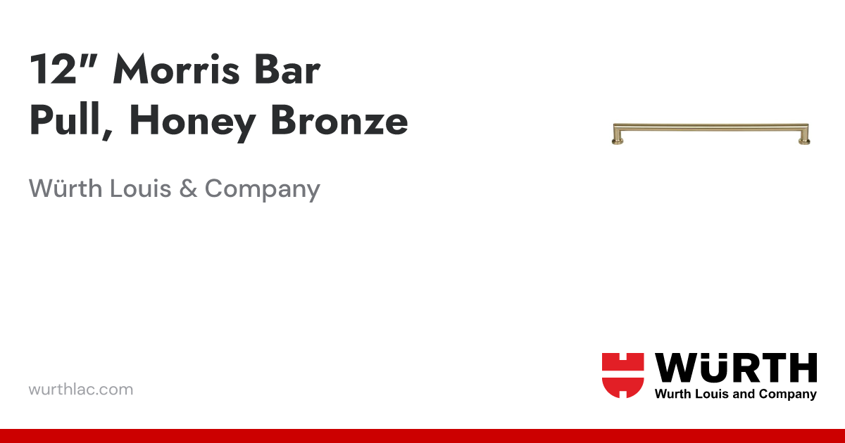 12" Morris Bar Pull, Honey Bronze | Würth Louis & Company