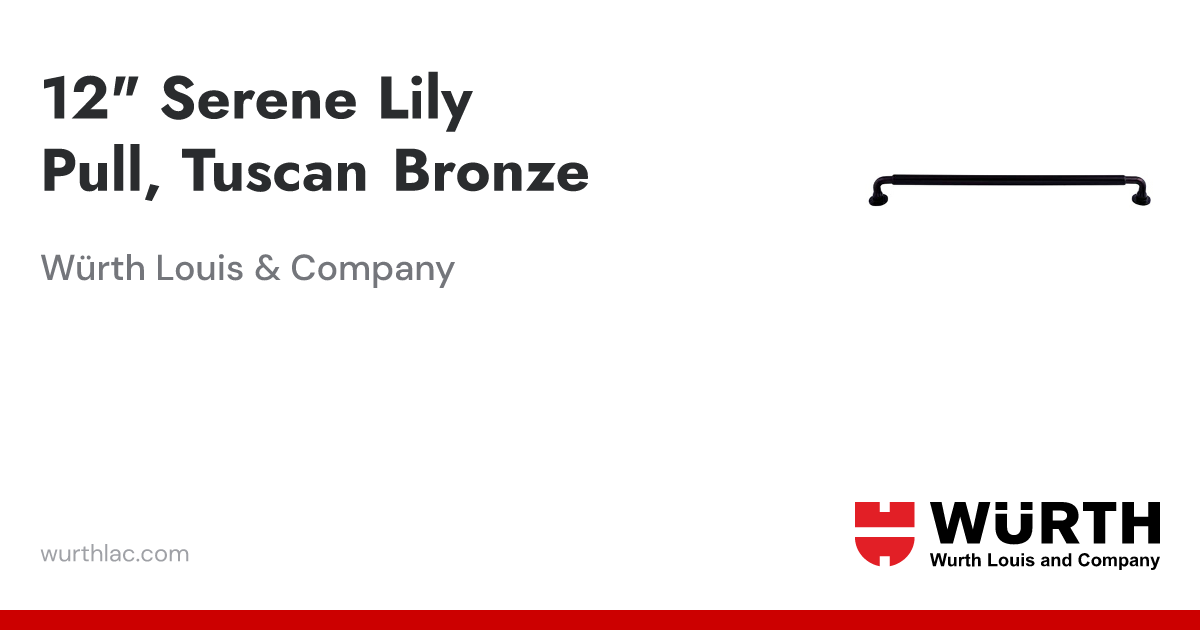 12" Serene Lily Pull, Tuscan Bronze | Würth Louis & Company