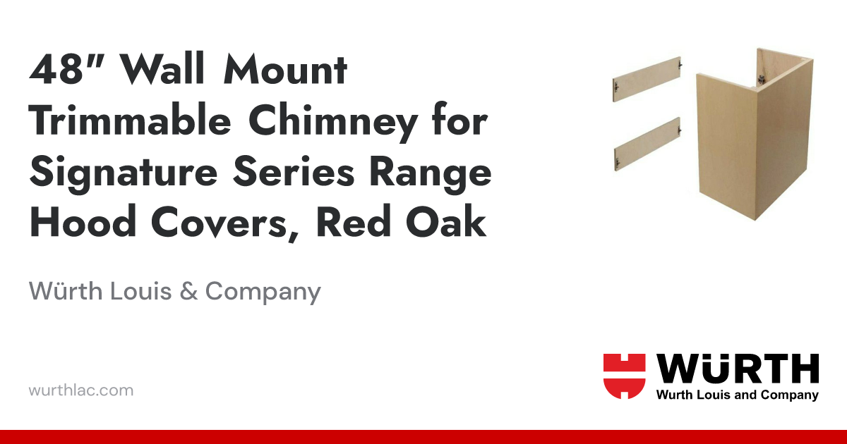 48" Wall Mount Trimmable Chimney for Signature Series Range Hood Covers ...