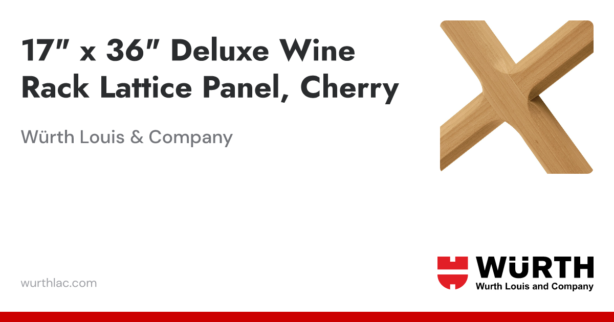 17" x 36" Deluxe Wine Rack Lattice Panel, Cherry | Würth Louis & Company