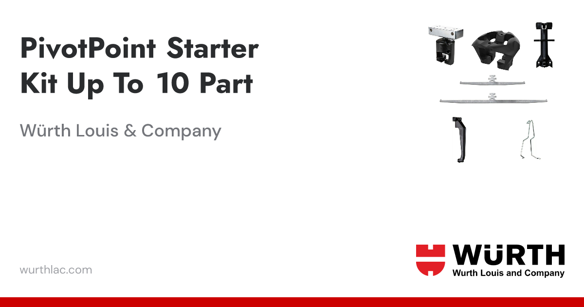 PivotPoint Starter Kit Up To 10 Part | Würth Louis & Company
