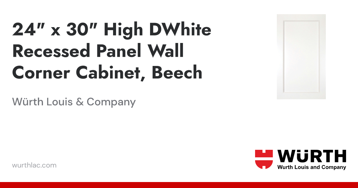 24" x 30" High DWhite Recessed Panel Wall Corner Cabinet, Beech | Würth ...