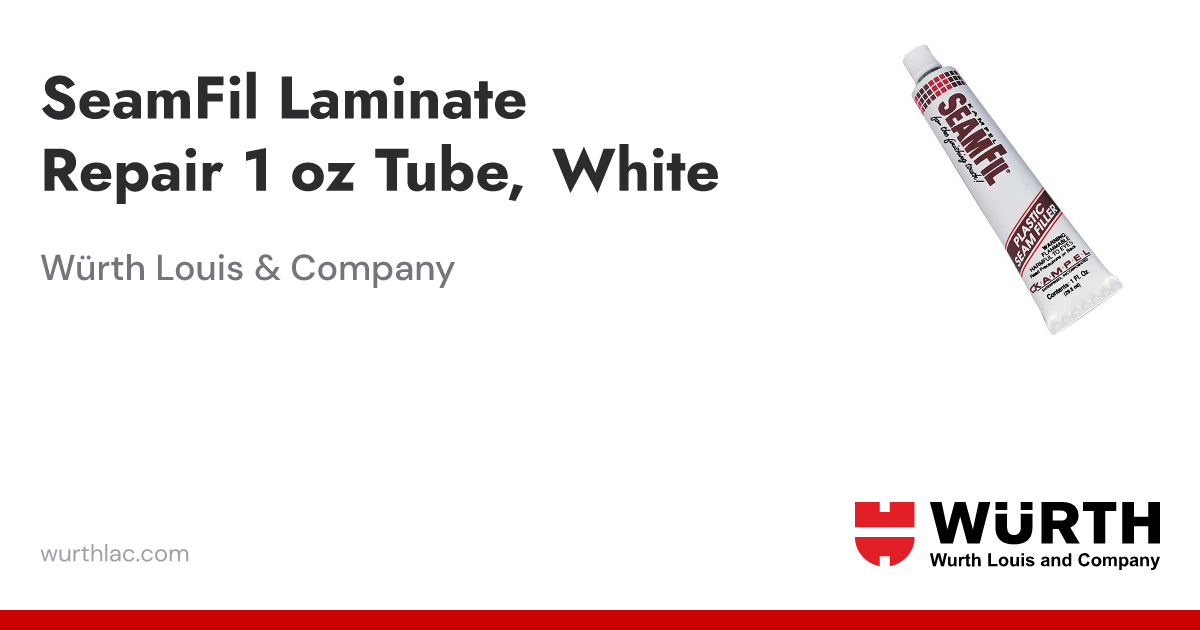 SeamFil Laminate Repair 1 oz Tube, White | Würth Louis & Company
