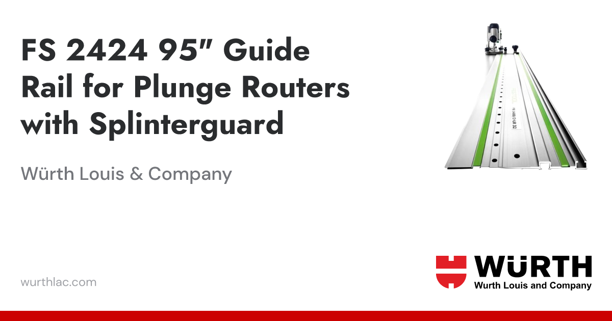 FS 2424 95" Guide Rail for Plunge Routers with Splinterguard | Würth ...