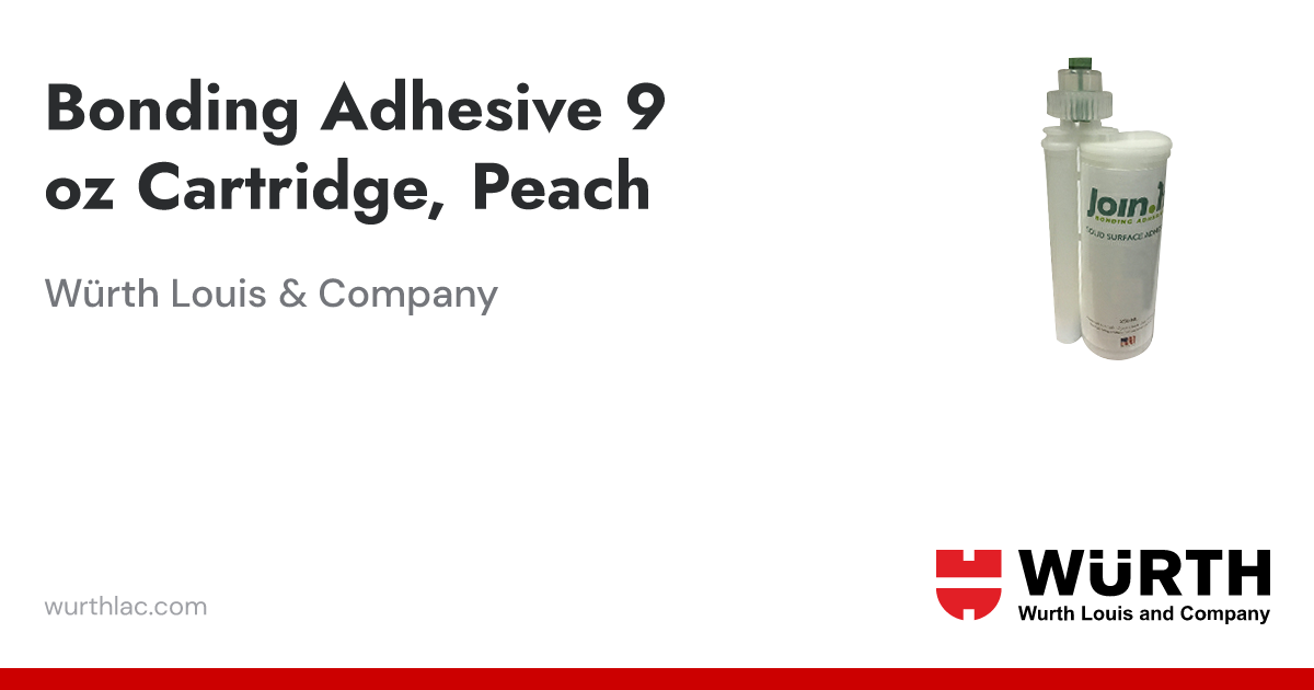 Bonding Adhesive 9 oz Cartridge, Peach | Würth Louis & Company