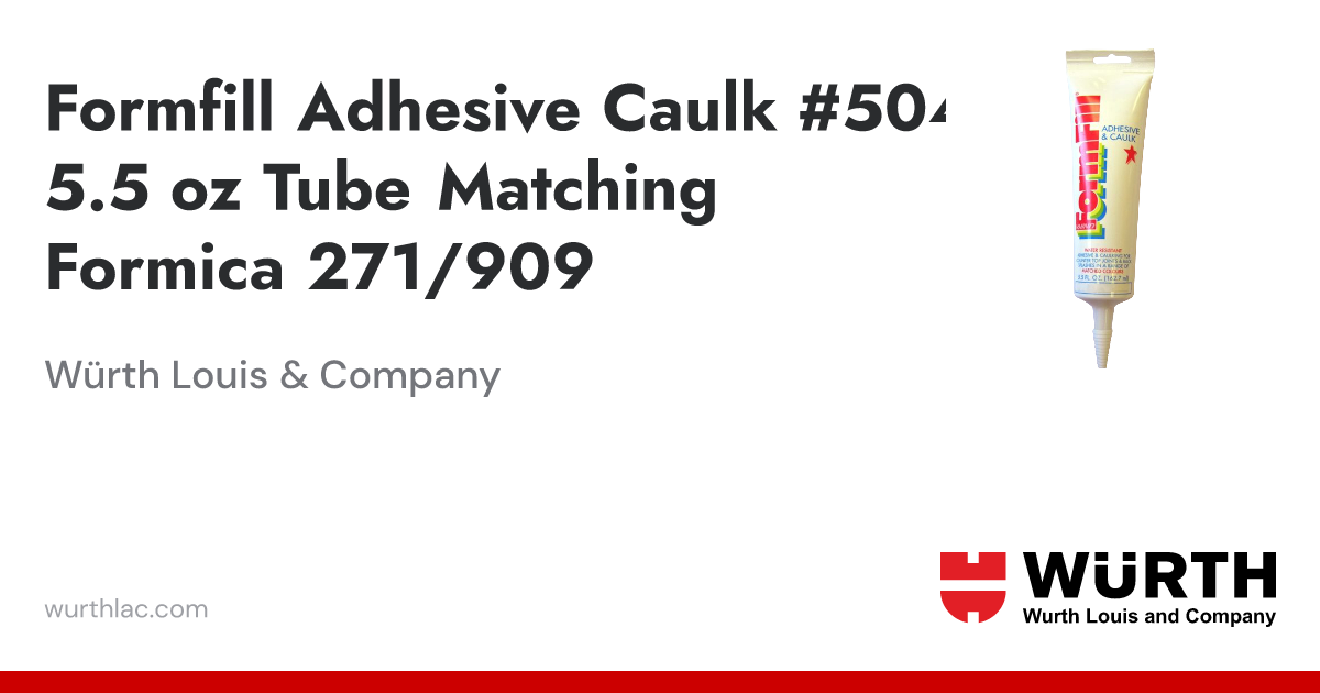 Formfill Adhesive Caulk #5048 5.5 oz Tube Matching Formica 271/909 ...