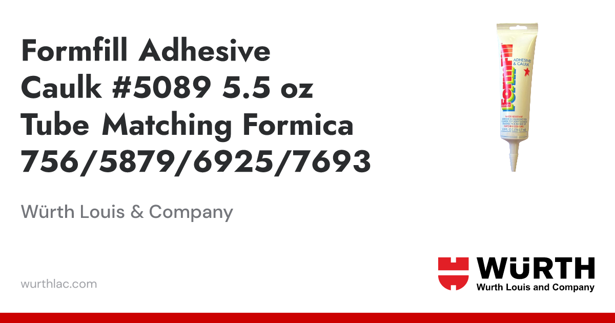 Formfill Adhesive Caulk #5089 5.5 oz Tube Matching Formica 756/5879 ...