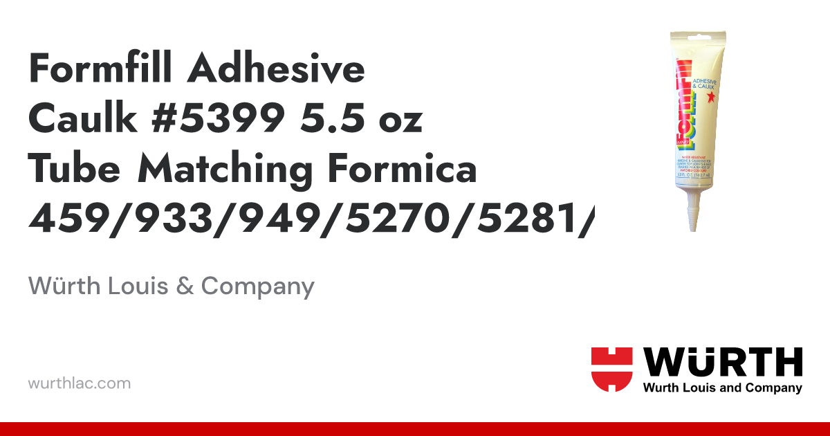 Formfill Adhesive Caulk #5399 5.5 oz Tube Matching Formica 459/933/949 ...