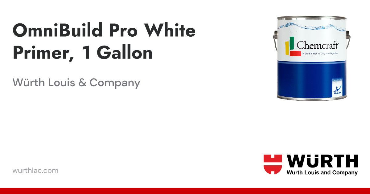 OmniBuild Pro White Primer, 1 Gallon | Würth Louis & Company